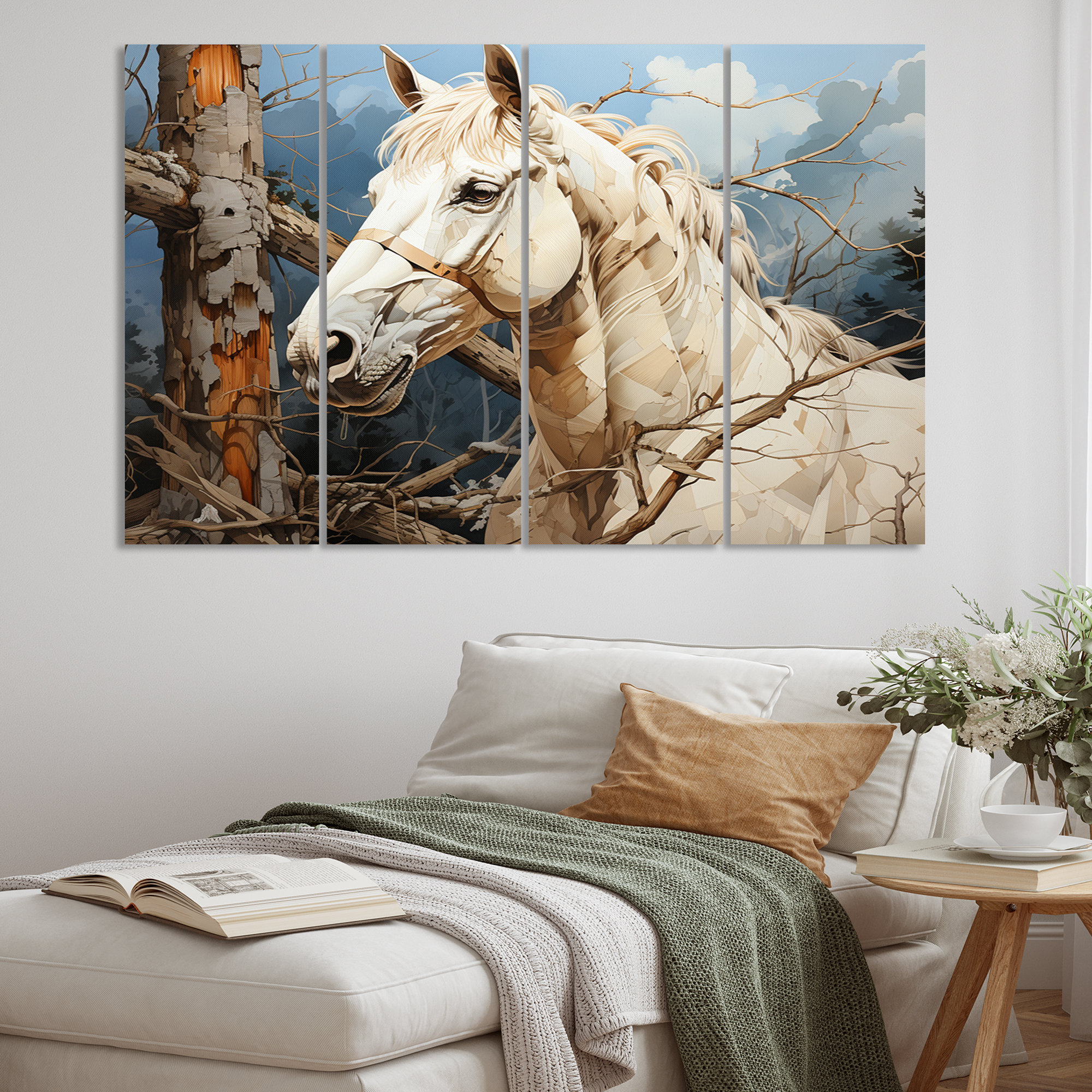 Union Rustic Beige Horse Spirit Of Equus - Animals Metal Wall Art ...