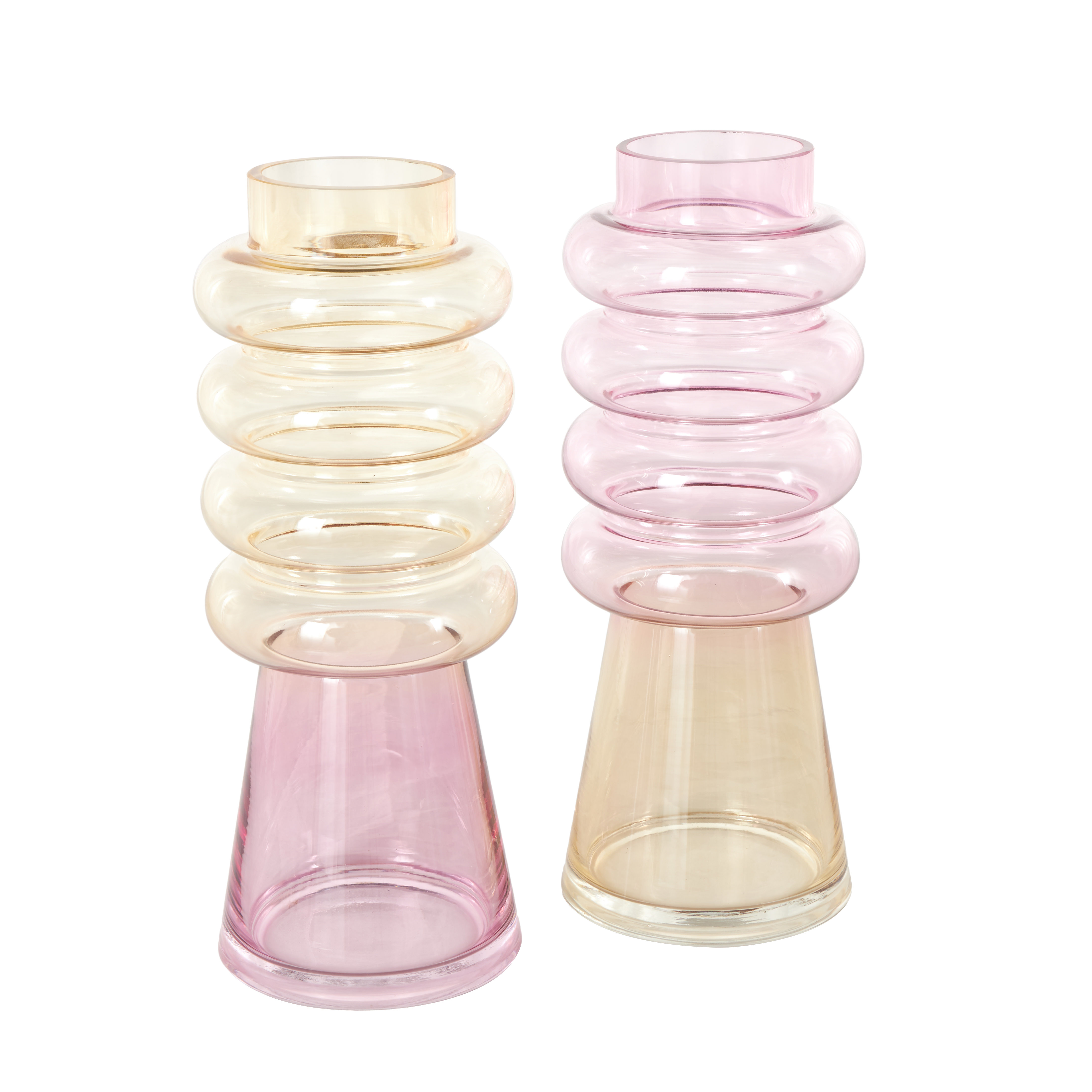 Wrought Studio™ Cole And Grey Glass Tinted Decorative Vase With Color ...