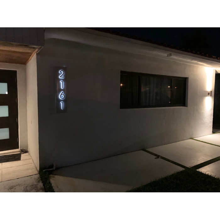 Advance Multi-Sign House Led Lighted 4 -Tile Address Plaque Frame | Wayfair
