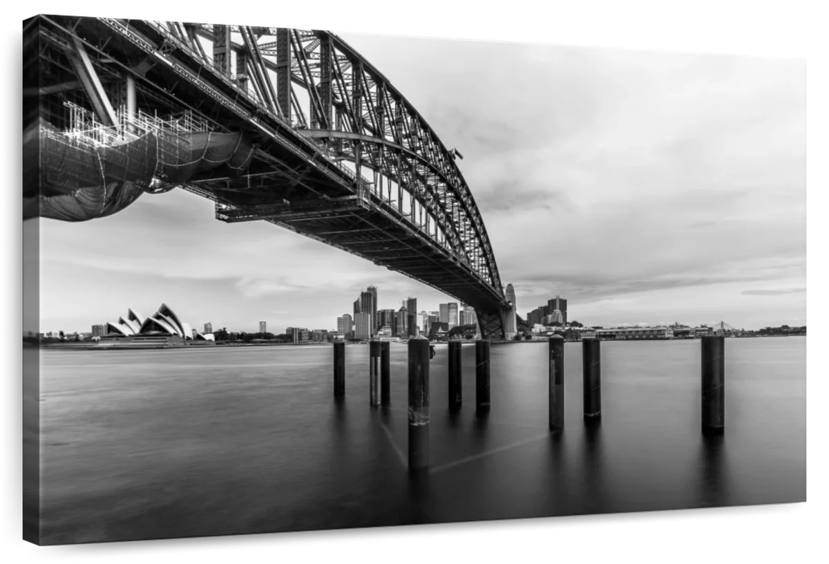 Ebern Designs Kavia Cloudy Harbour Bridge | Wayfair