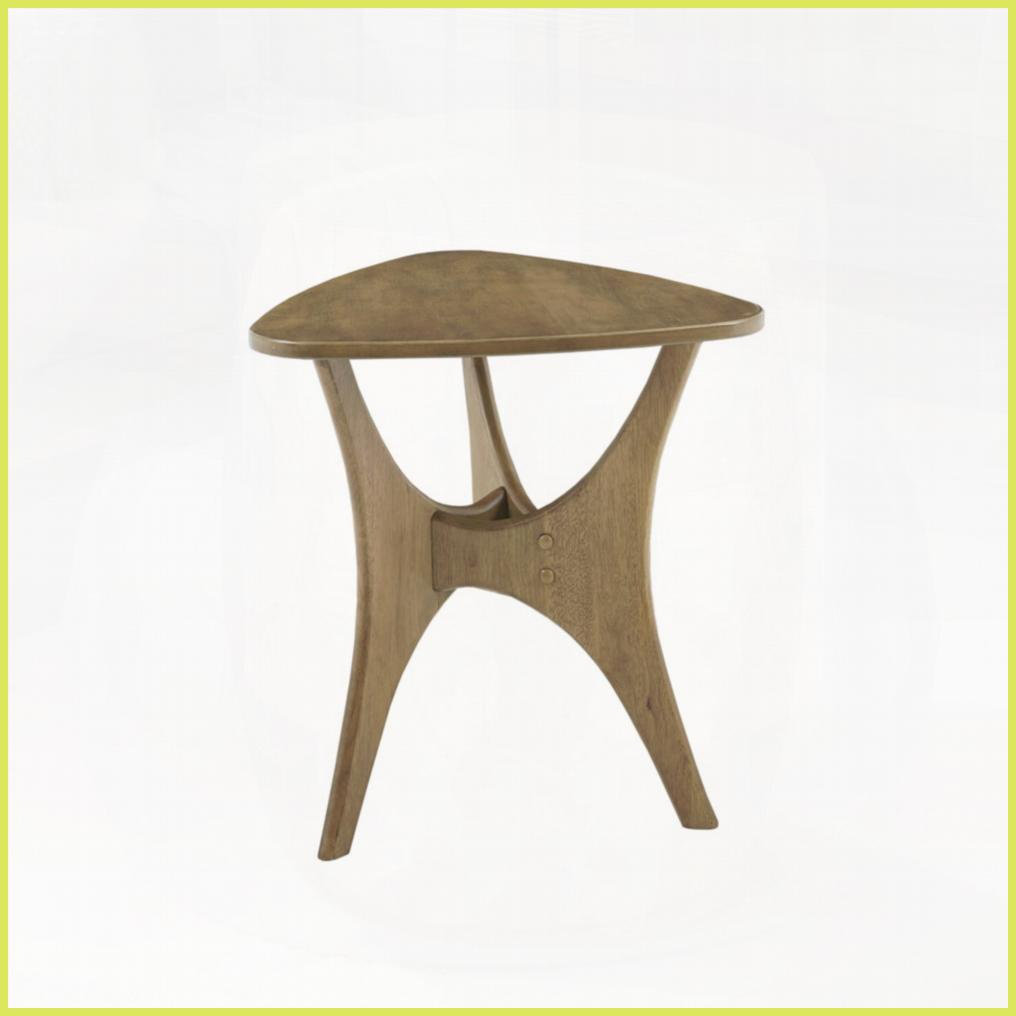 George Oliver Mid-Century Modern Triangle Coffee Table with Natural Elm ...