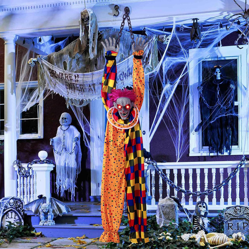 The Holiday Aisle® 5.6 Ft Halloween Hanging Animated Talking & Shaking ...