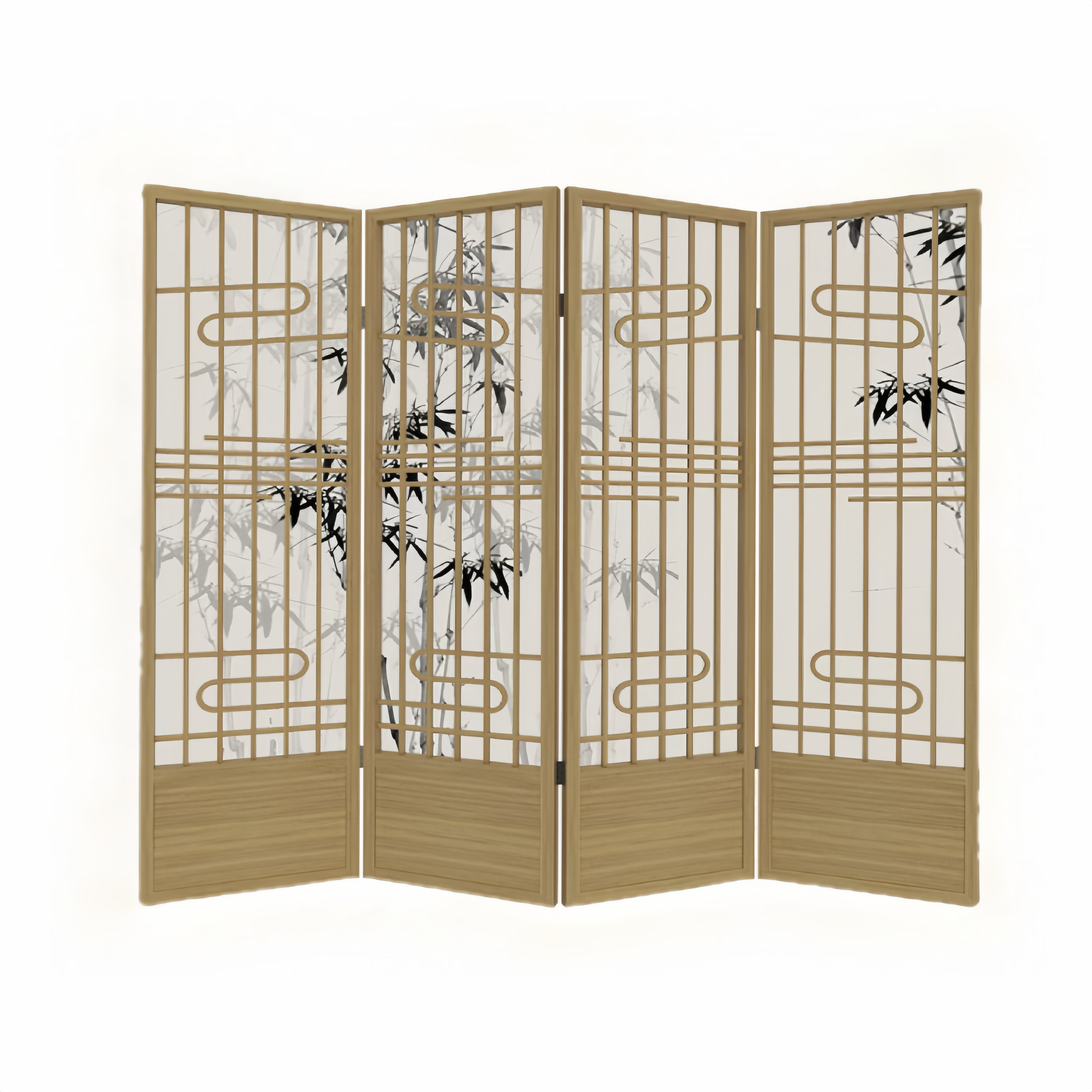 Sleek Surface Designs Modern Wood Folding Screen | Wayfair