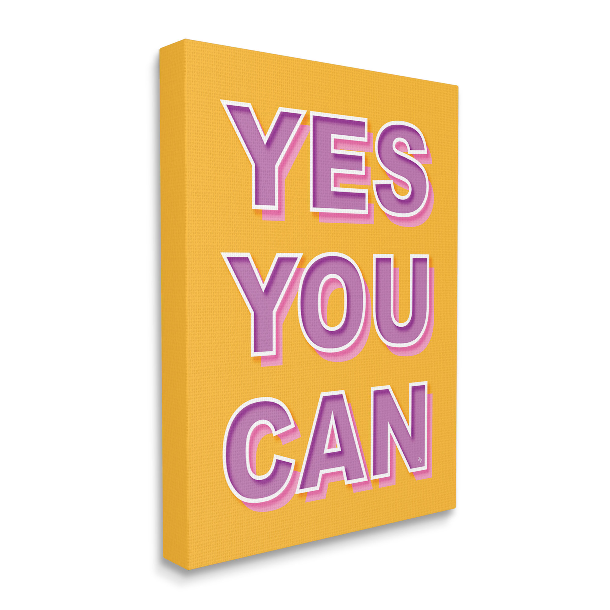 Trinx Yes You Can Purple And Yellow by Martina Pavlova | Wayfair