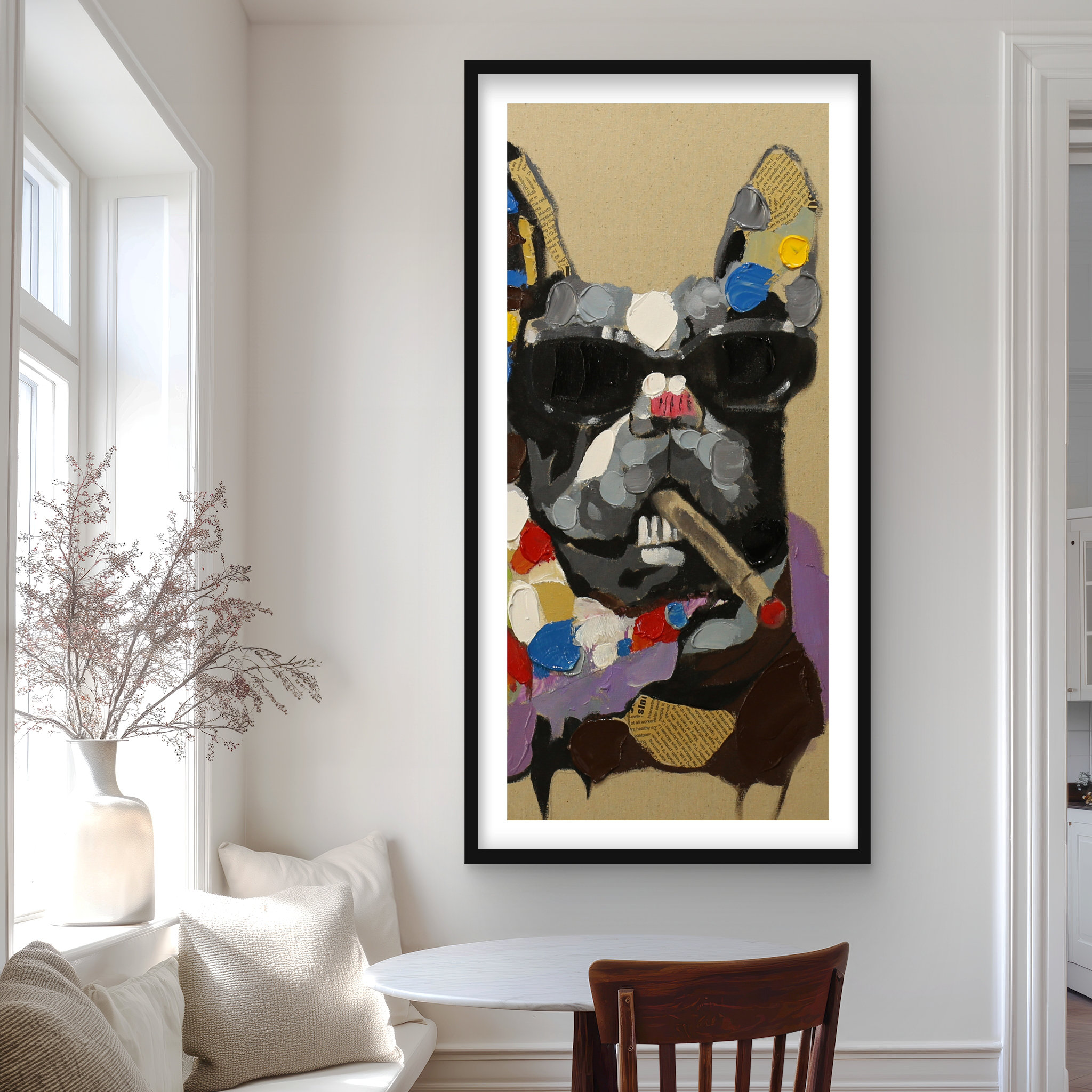 Lark Manor™ Abstract Smoking Dog - Contemporary Pets Wall Art Print ...