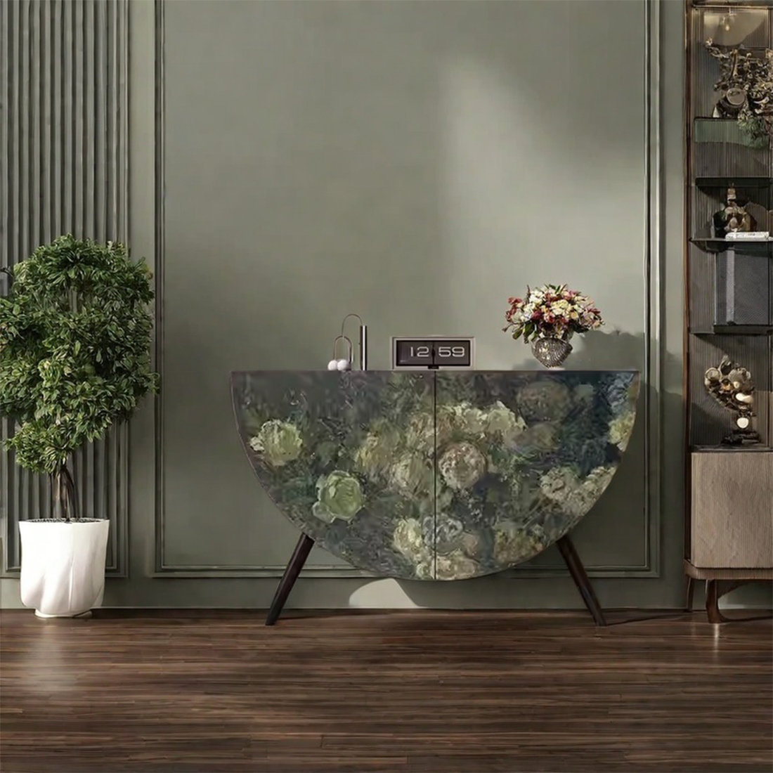 Liu's ink furniture Elegant Storage Cabinet with Pine Frame Design ...