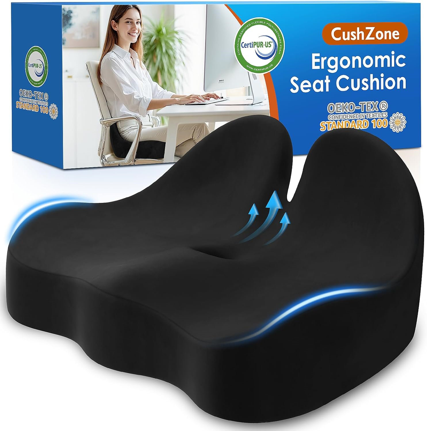 7 Star Marketplace US Seat Cushion,Memory Foam Office Chair Seat ...