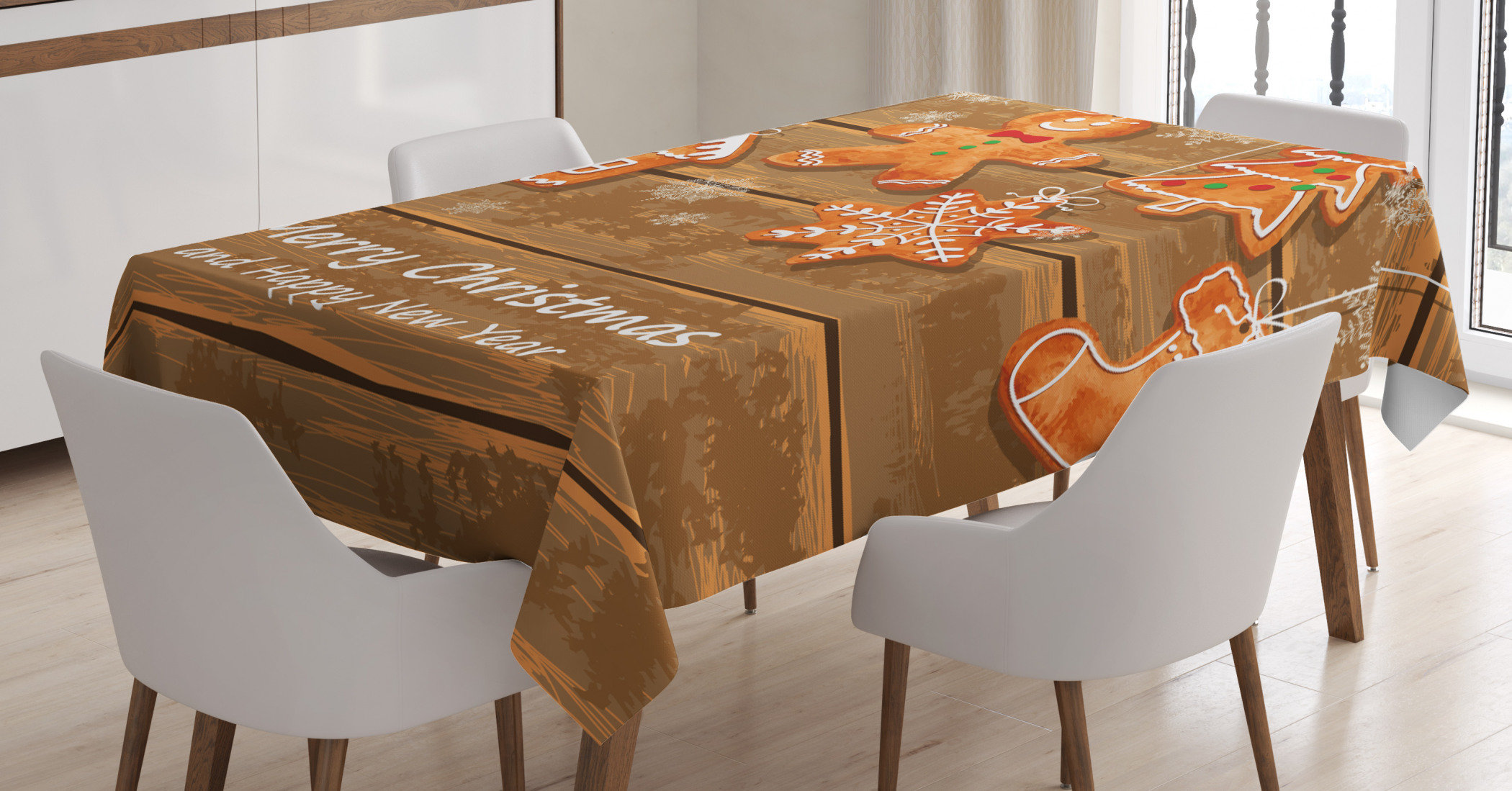 East Urban Home Gingerbread Man Tablecloth | Wayfair