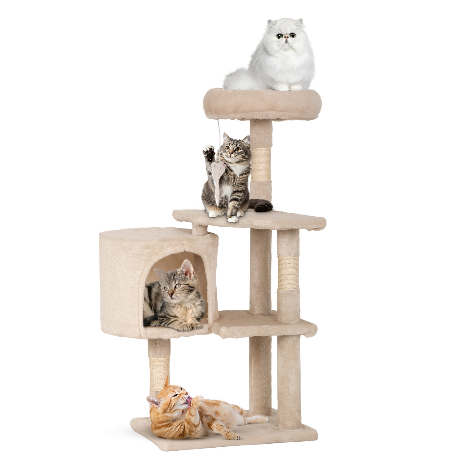 Tucker Murphy Pet™ Cat Tree Cat Condo Stand Cat Tower Durable Cat Scratching Post & Cozy Fun ...