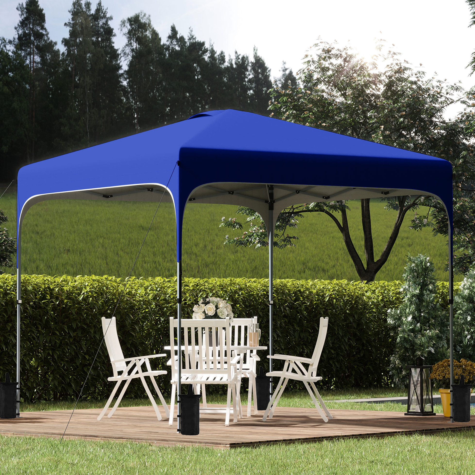 Latitude Run® 8'X8' Pop Up Canopy Tent - With Wheeled Carry Bag And 4 ...