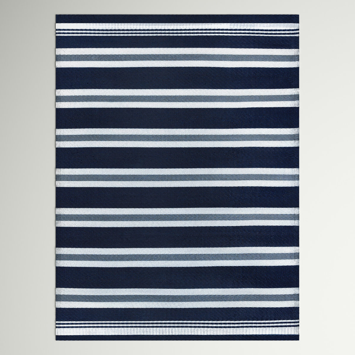 Breakwater Bay Monee Striped Navy/White Indoor/Outdoor Area Rug ...