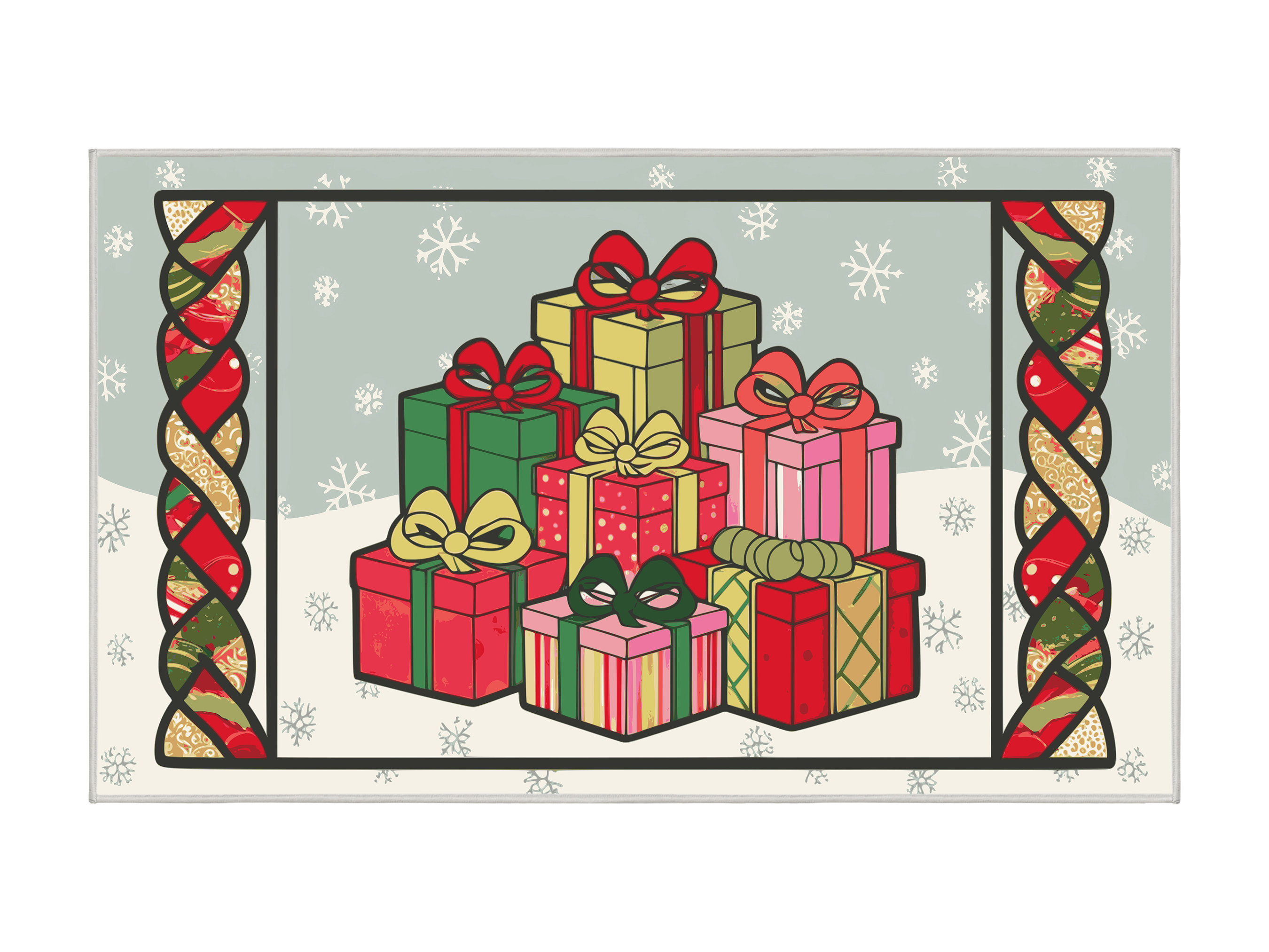 The Holiday Aisle® Washable Christmas Winter Holiday Rug | Wayfair