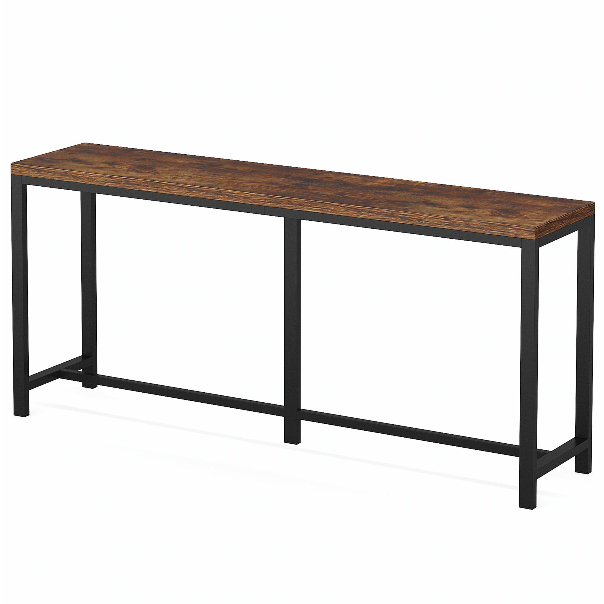 17 Stories 70.9 Inch Extra Long Console Table, Easy Assembly, Rustic ...
