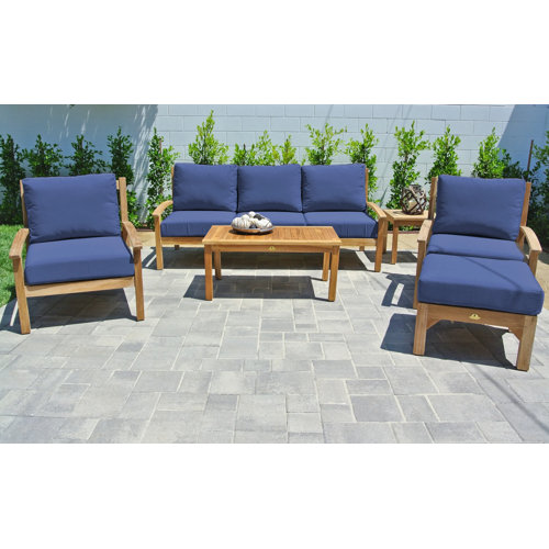 Willow Creek Designs Huntington Teak 5 - Person Outdoor Seating Group ...