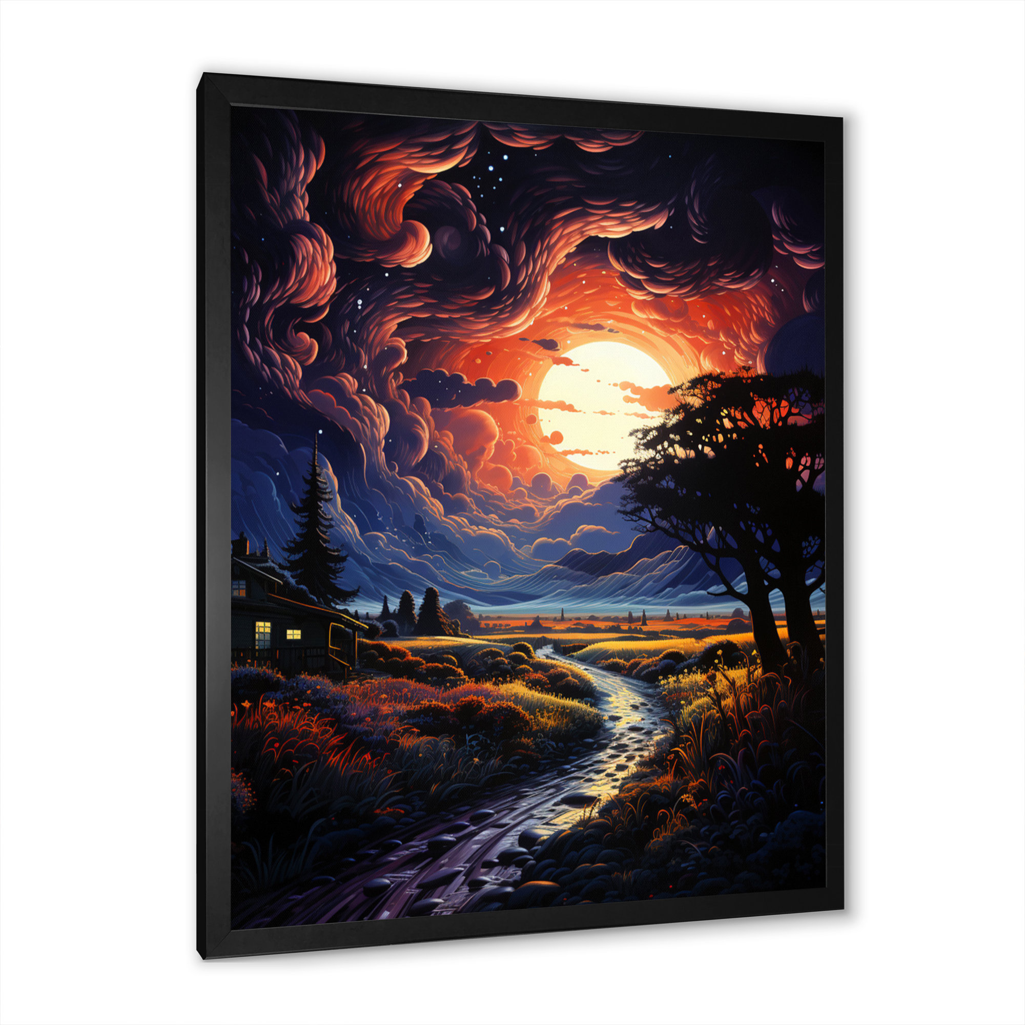 Red Barrel Studio® Dramatic Lightning Nights IV Framed On Canvas Print ...