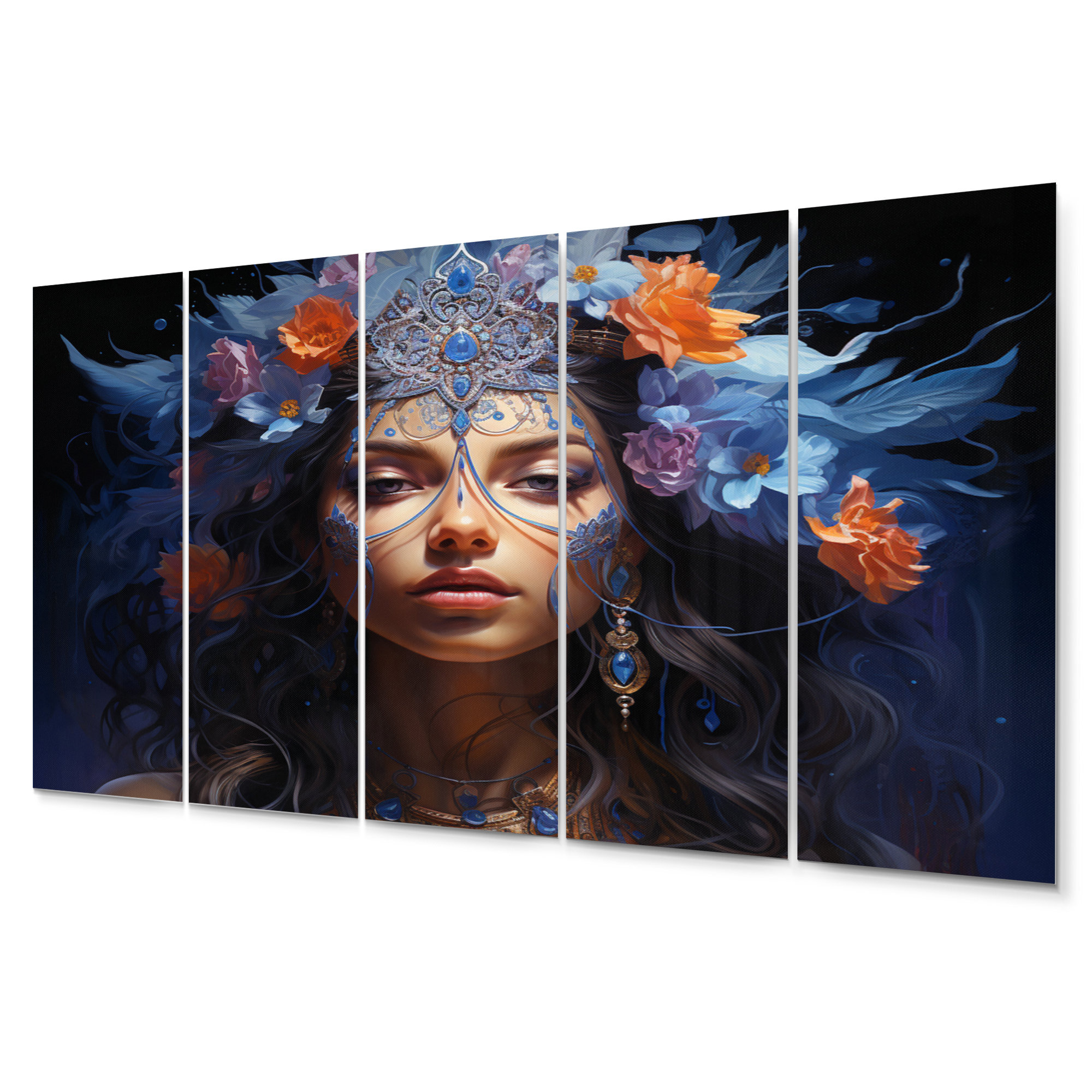 Design Art Hinduisim Art Shaktis Divine II - Spiritual Metal Wall Art ...