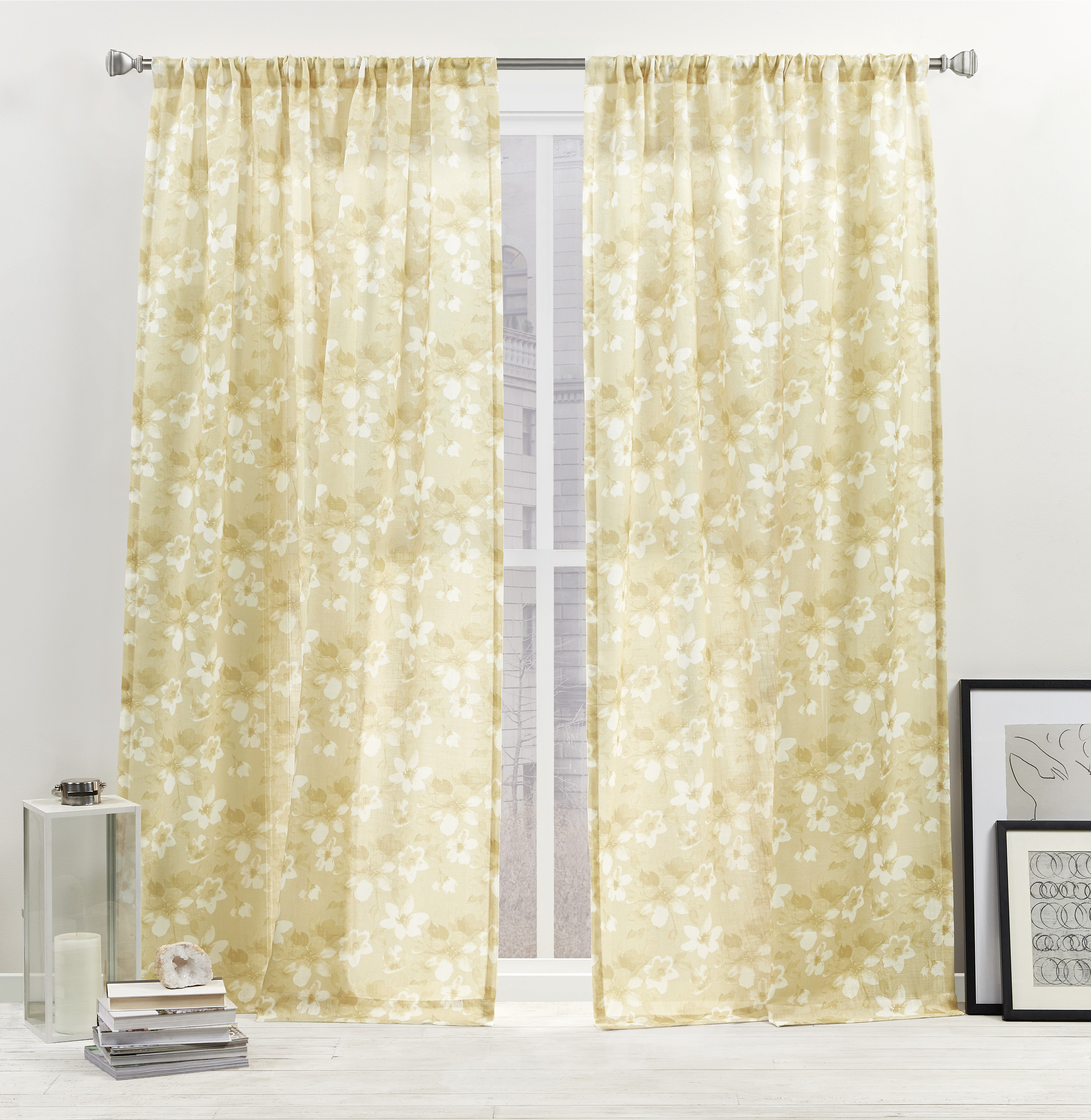 Nicole Miller New York Dara Light Filtering, Semi Sheer Rod Pocket ...
