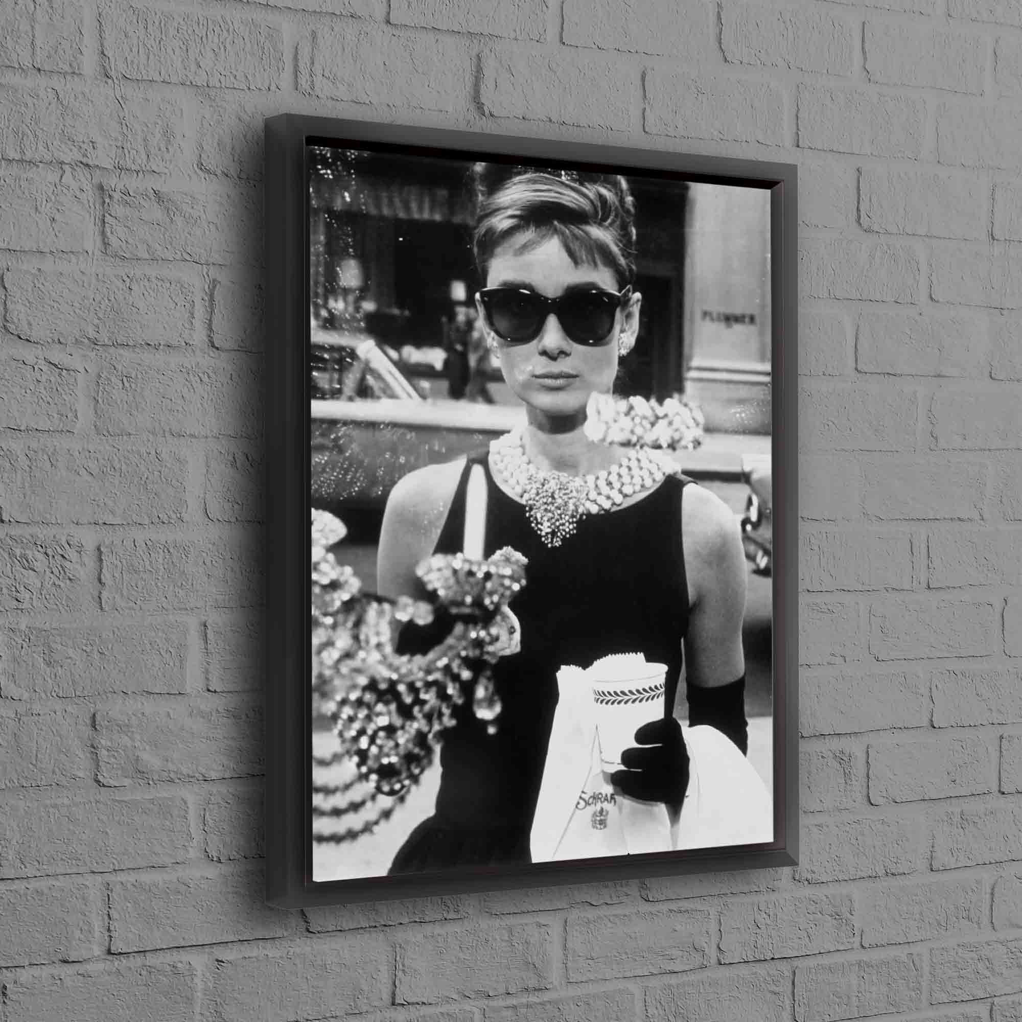 Hokku Designs Audrey Hepburn Breakfast at Tiffany's Print on Cotton Canvas Ideal for ...