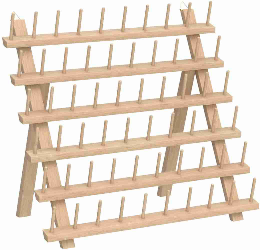 yitesiUSA 60 Spools + 12 Spools Wooden Thread Rack | Wayfair