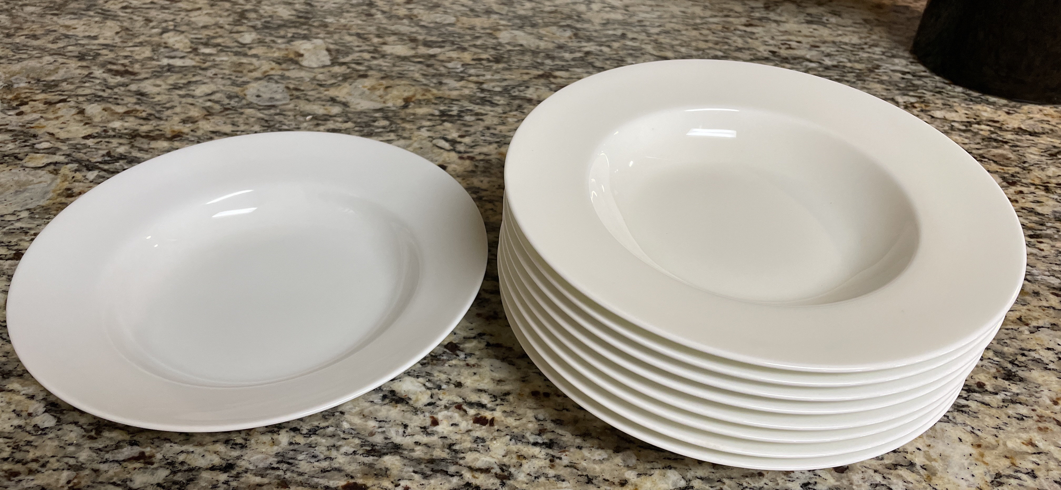 Umedas Pasta Bowls Set of 4,Wide Rim Salad Bowl, Premium Porcelain ...