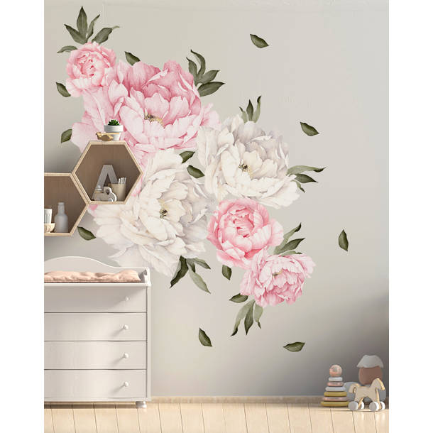 SimpleShapes Peony Flowers Wall Decal & Reviews | Wayfair