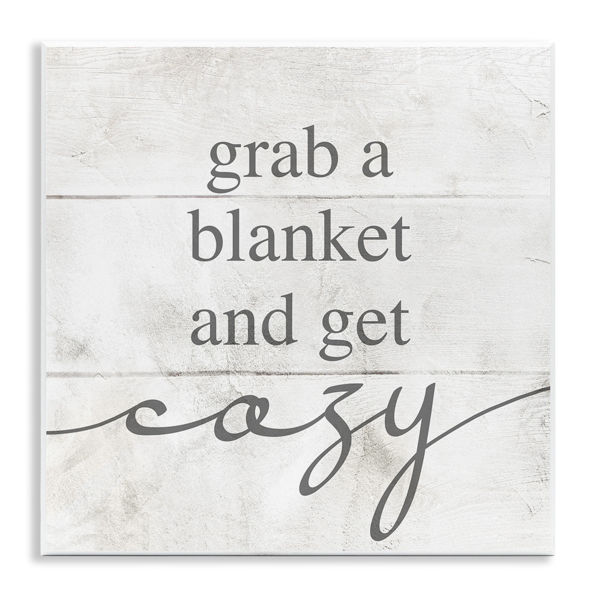 Stupell Industries Grab Blanket Get Cozy Phrase Wall Plaque Art By Lil ...