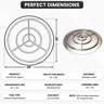 Tretco Stainless Steel Fire Pit Burner Pan & Ring, 36-Inch Pan, 30-Inch ...