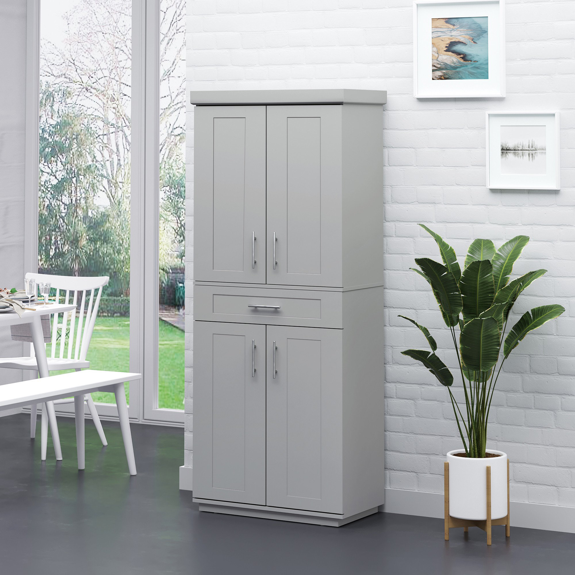 Lark Manor™ Modern Kitchen Pantry Freestanding Cabinet | Wayfair