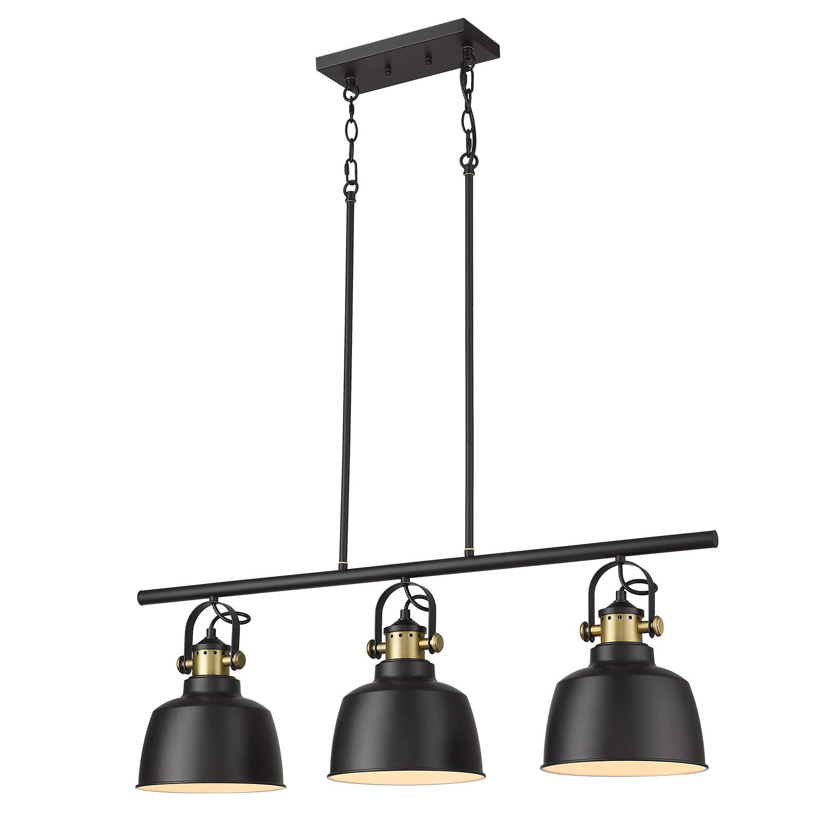 Breakwater Bay 3-Light Black Kitchen Island Pendant | Wayfair