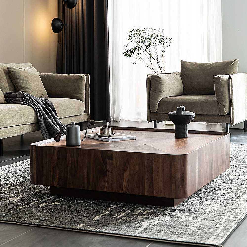 Loon Peak® Modern minimalist square coffee table for storage | Wayfair