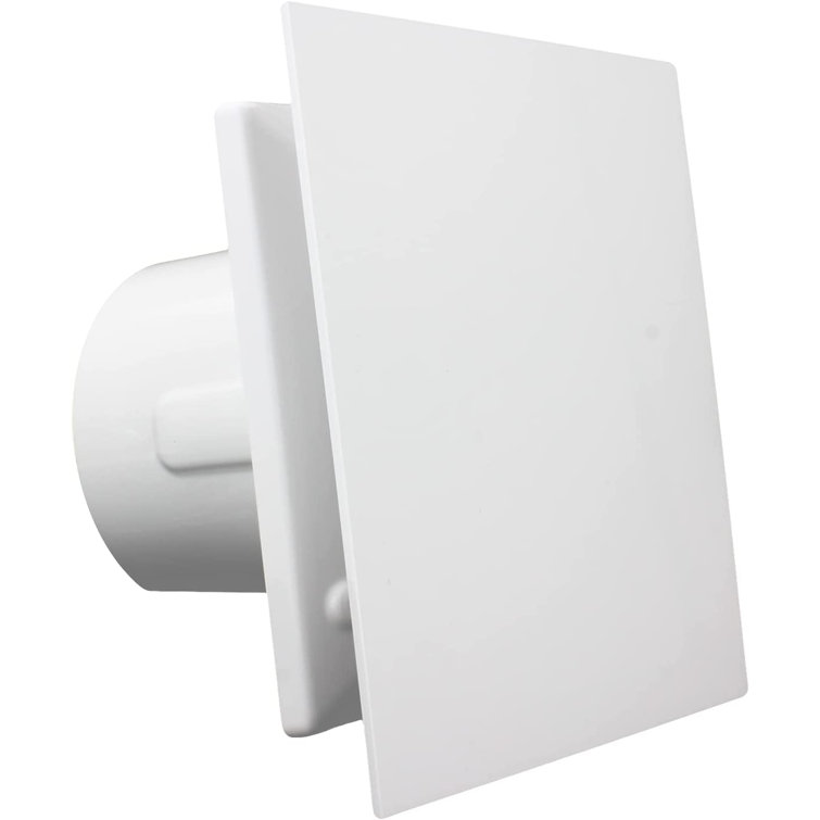 Symple Stuff NAZAIR Humidistat Bathroom Extractor Fan With White Cover ...