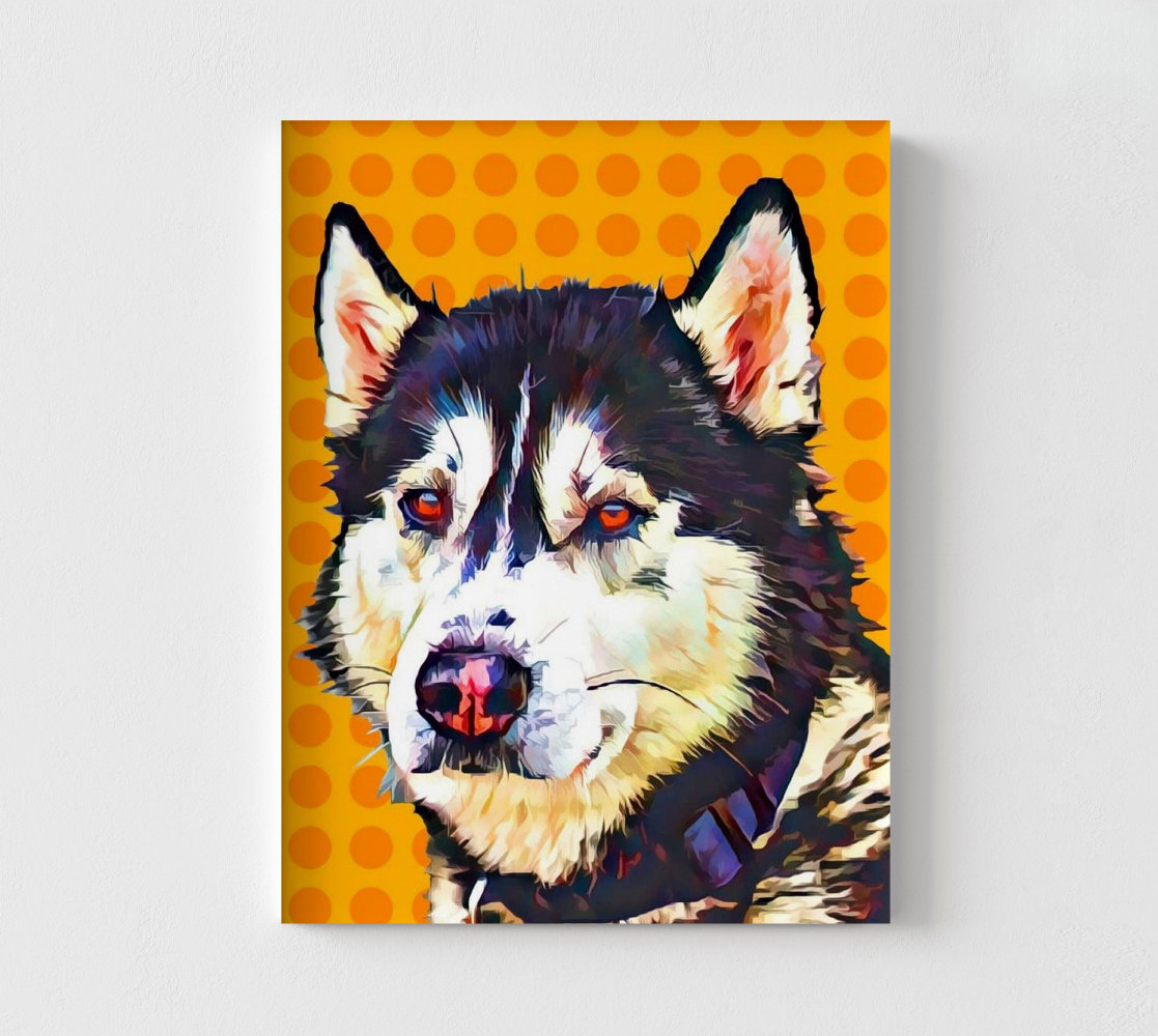 WeFrameArt Pop Dog XII By Kim Curinga, Husky Mom Gift Idea, Adorable ...