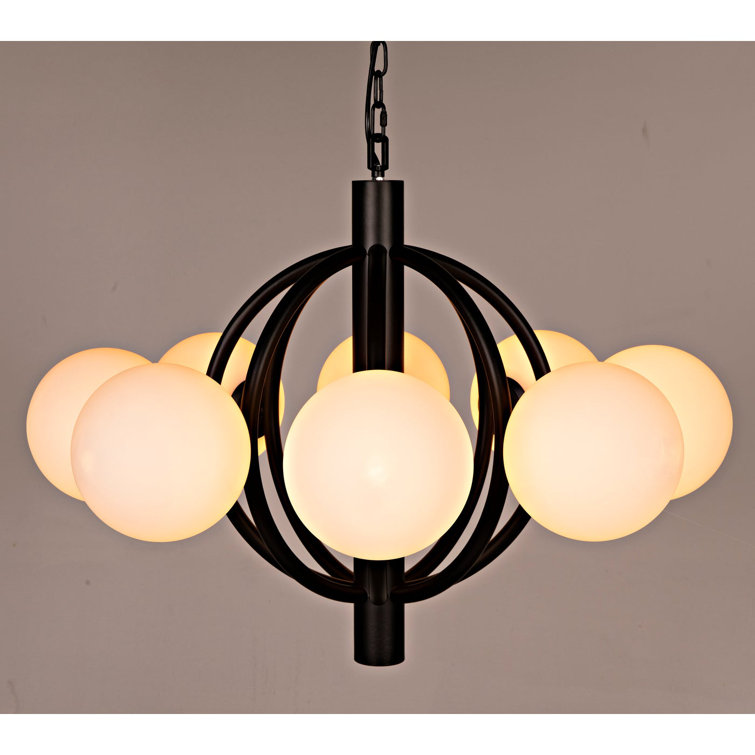 Noir Carousel 8 - Light Globe Chandelier | Wayfair