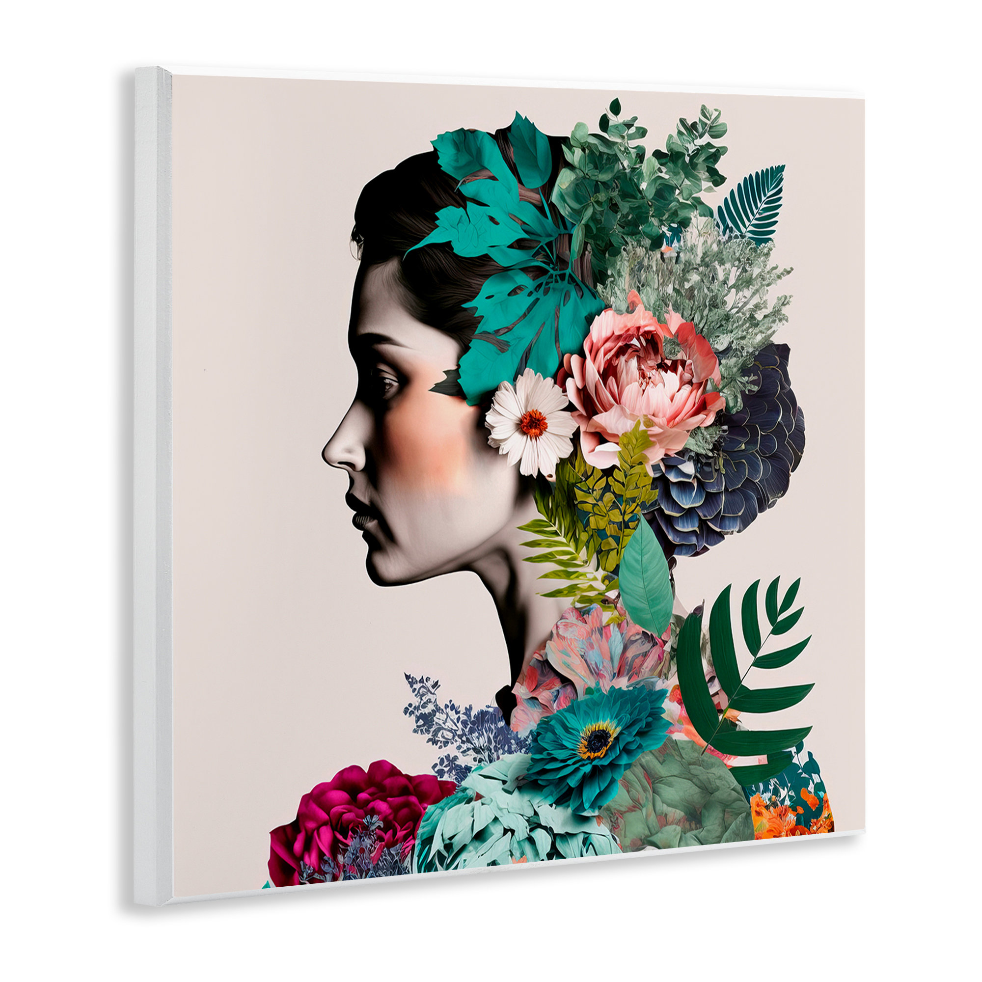 Highland Dunes Blooming Flowers Visage Wall Plaque Art by Incado | Wayfair