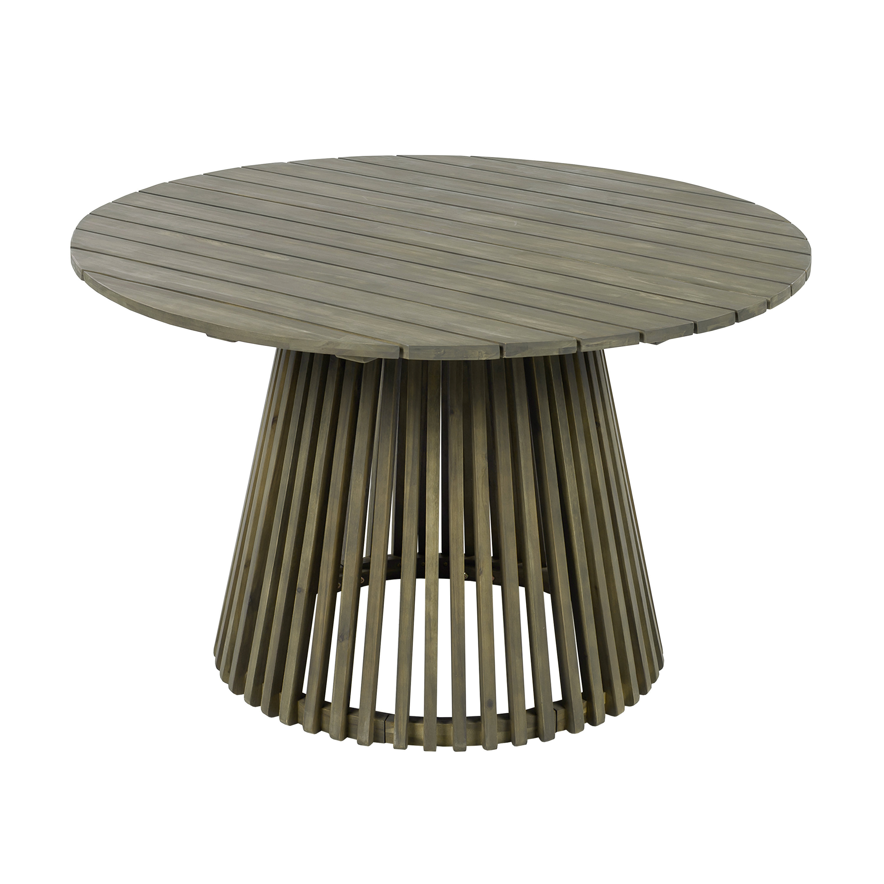 Latitude Run® 47.25"W Round Acacia Wood Patio Dining Table, With Sturdy ...