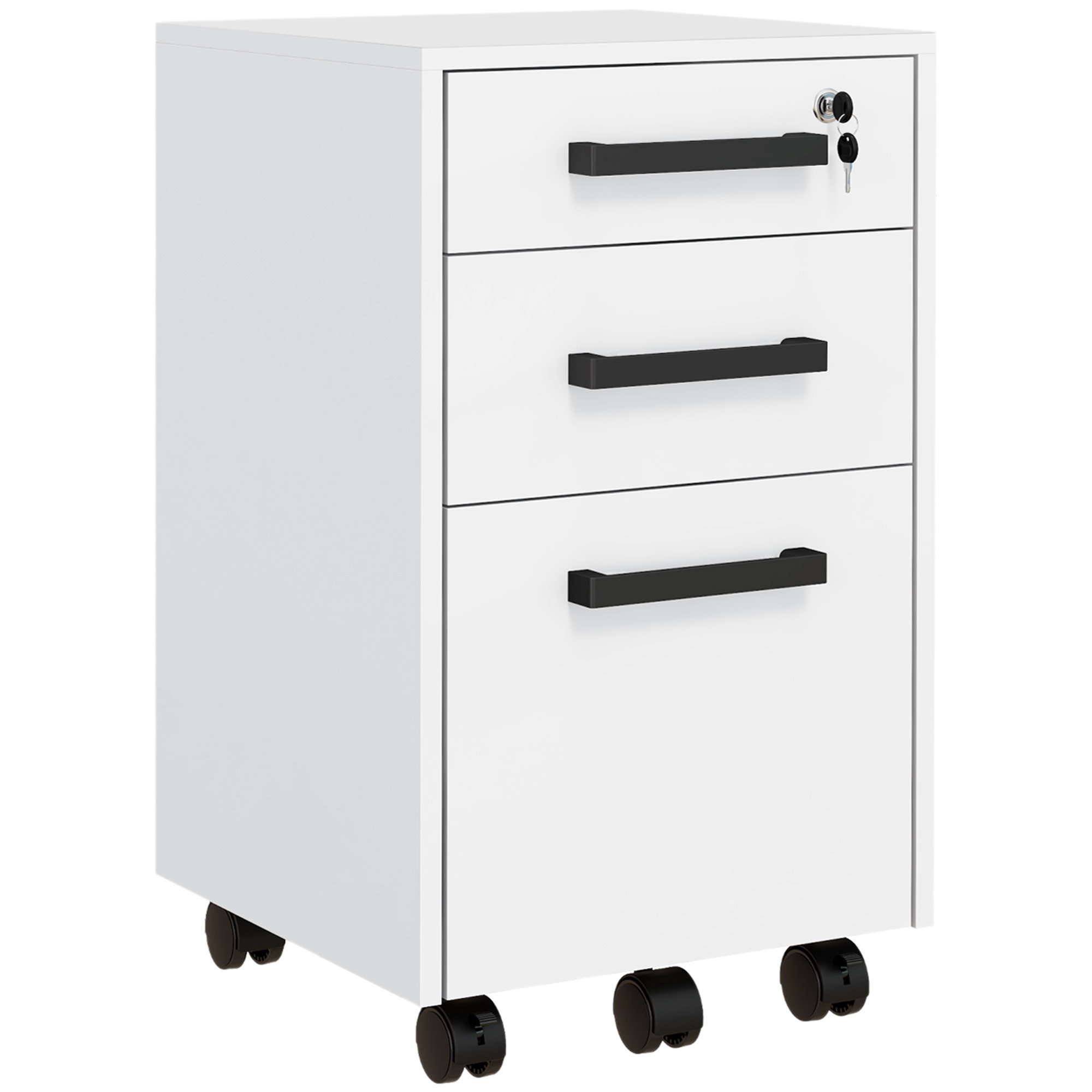 Inbox Zero 3 Drawer File Cabinet with Hanging Bars for Letter A4 Size ...
