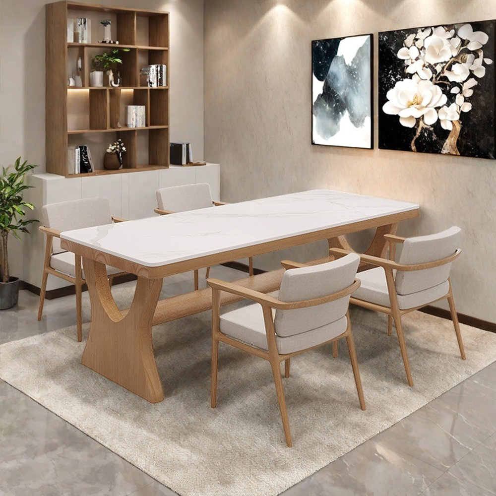 Elamer Simple home rectangular dining table set | Wayfair