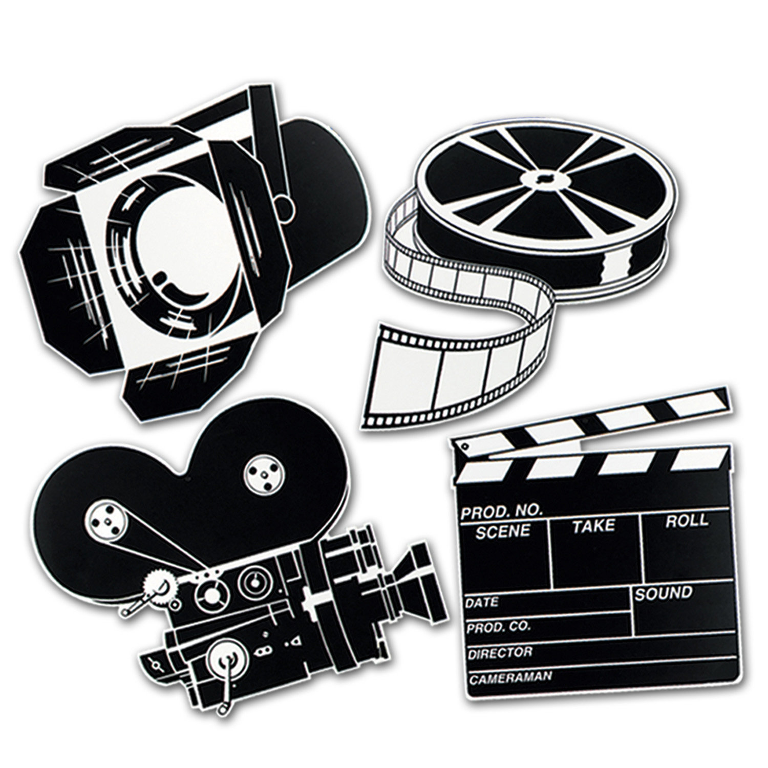 The Party Aisle™ Movie Set Cutouts - Pack of 12 | Wayfair
