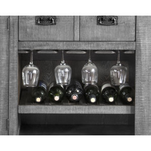 August Grove® Gridley Bar with Wine Storage & Reviews | Wayfair