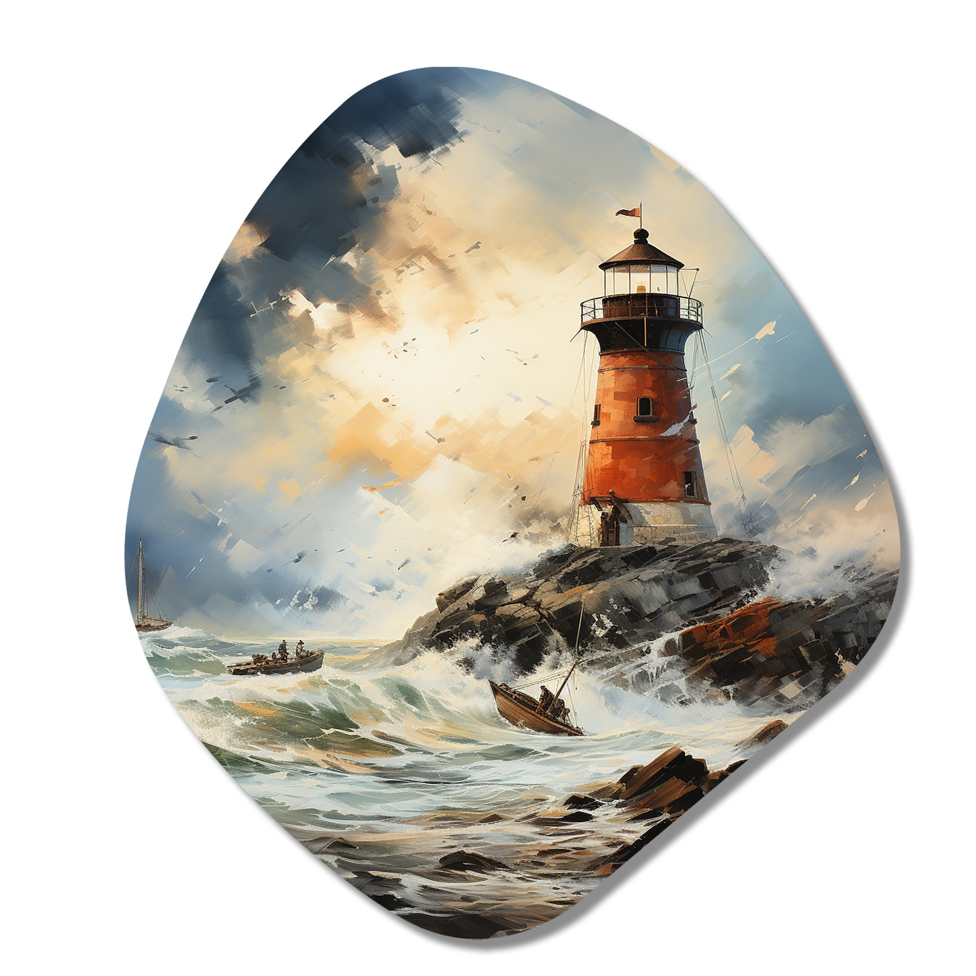 Design Art Vintage Lighthouses Guiding Light I - Lighthouses Nebula ...