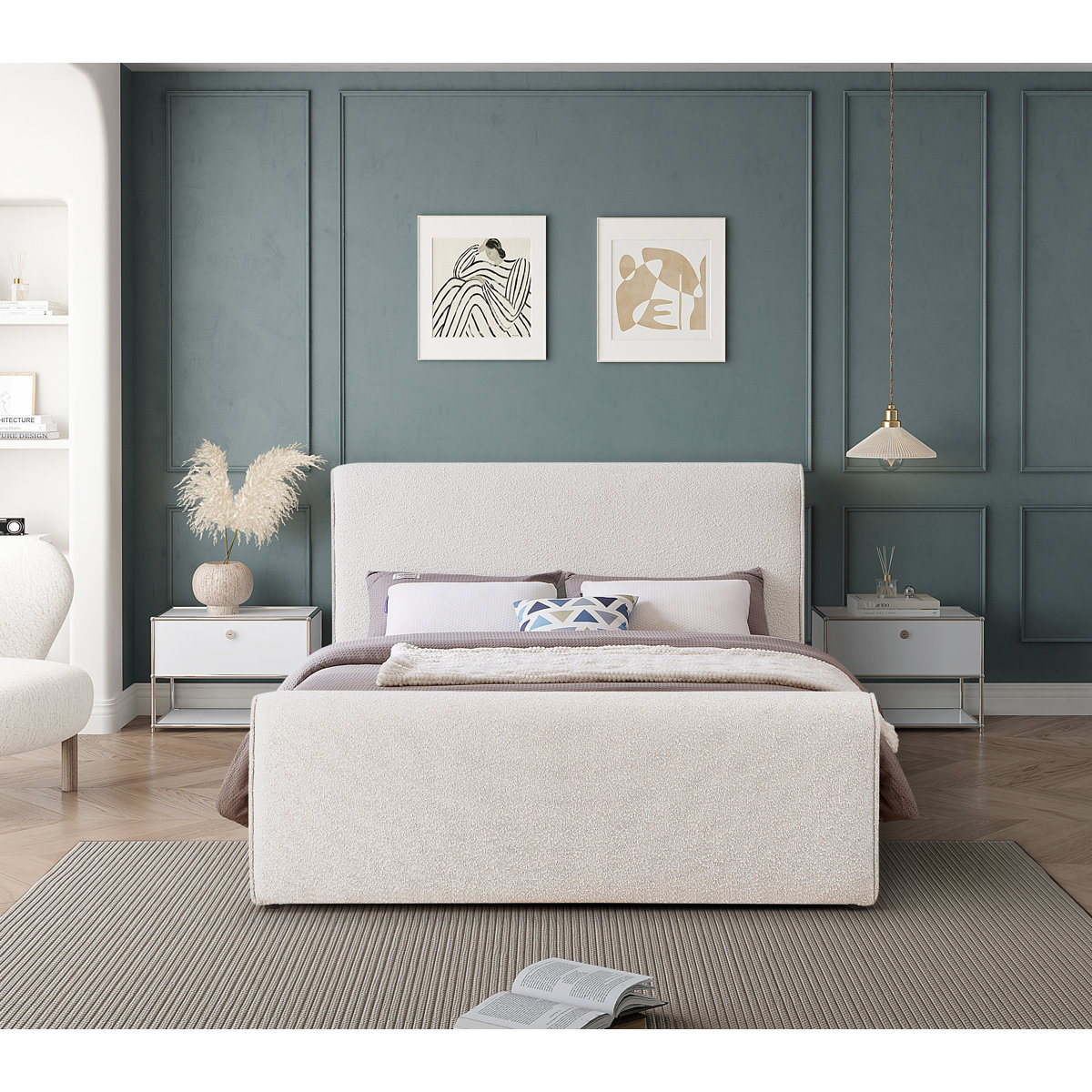 Wade Logan® Chaylin Upholstered Platform Bed & Reviews | AllModern