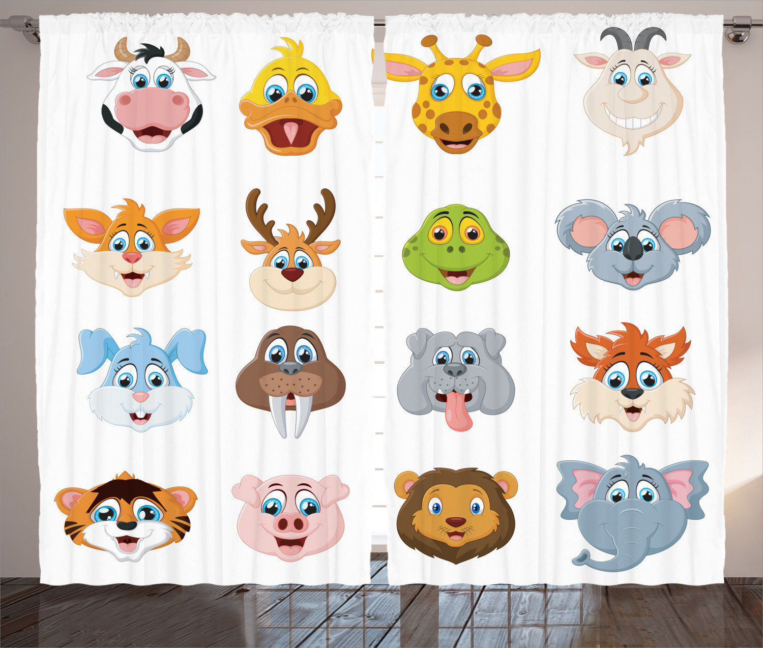 East Urban Home Cartoon Semi-Sheer Rod Pocket Curtain Panels | Wayfair