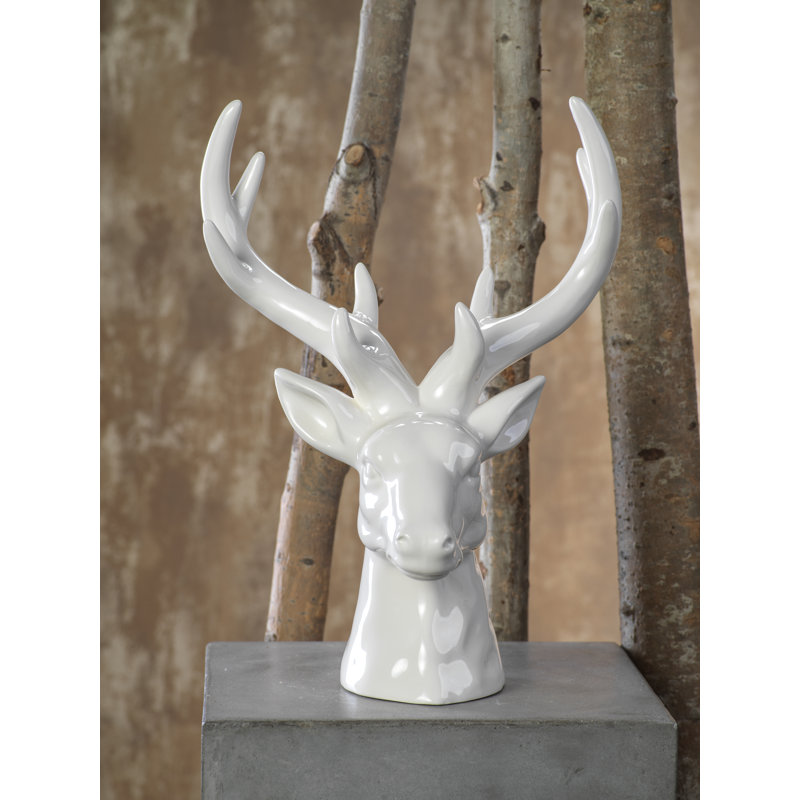 Union Rustic Giron Ceramic Stag Head Bust & Reviews | Wayfair