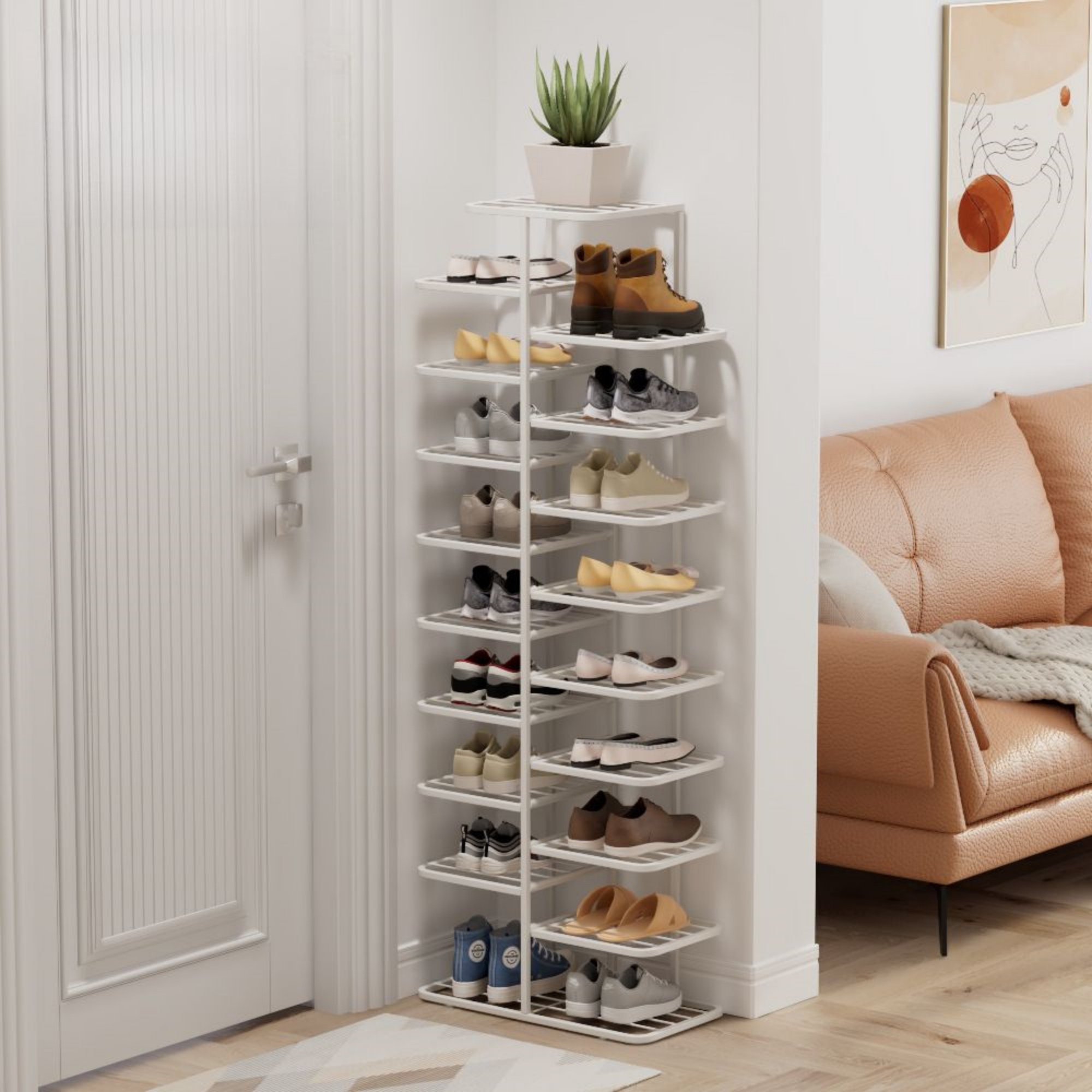 Latitude Run® Ten Tier Staggered Shoe Rack - Wayfair Canada