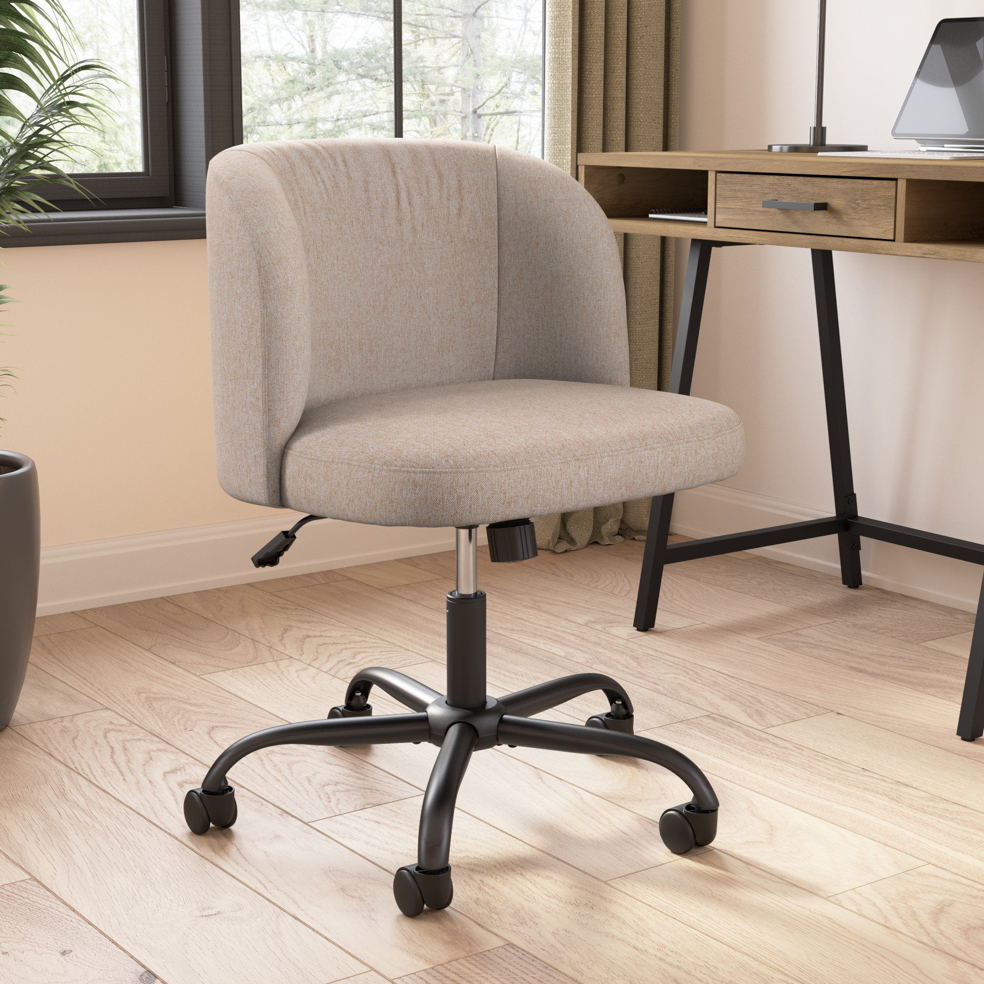 George Oliver Meila Armless Desk Chair For Home Office, Adjustable ...