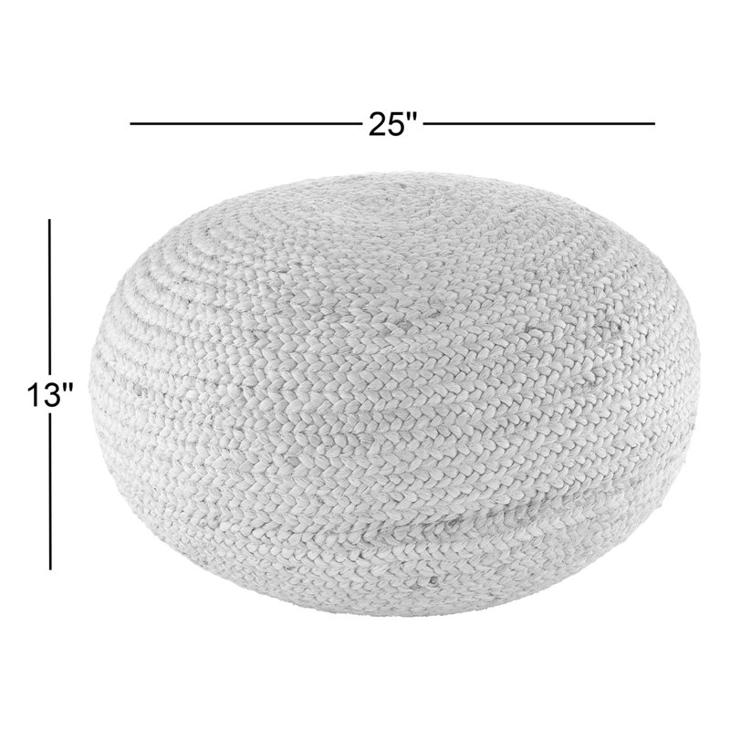 Birch Lane™ Ryanne 25'' Round Pouf Ottoman & Reviews | Birch Lane