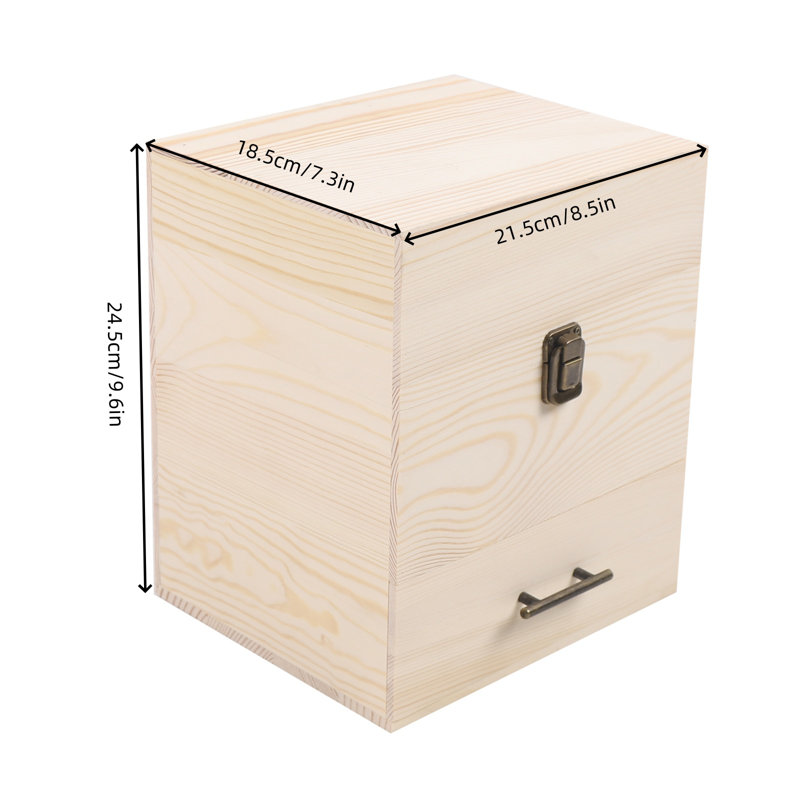 Latitude Run® 59 Grid Wood Essential Oil Box | Wayfair