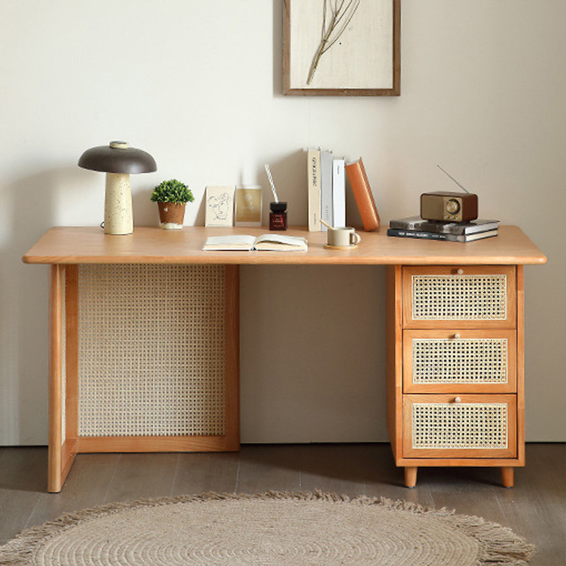 StyleCrafted Furniture Brown Rectangular Solid Wood desks | Wayfair
