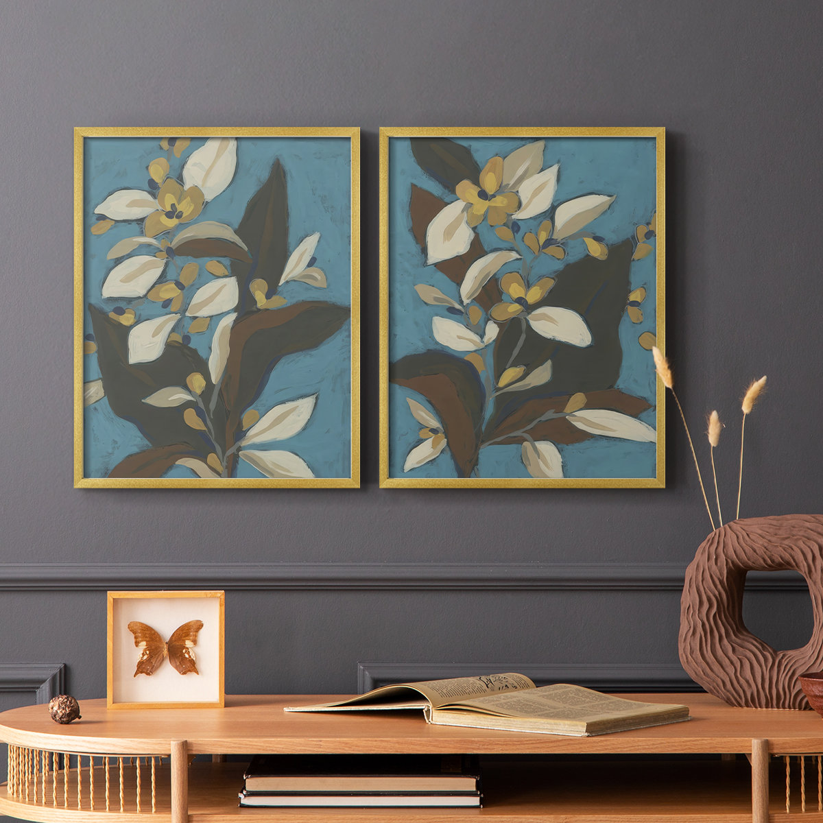 Lark Manor™ Blue Shadow Garden I-Premium Framed Print -Ready to Hang ...