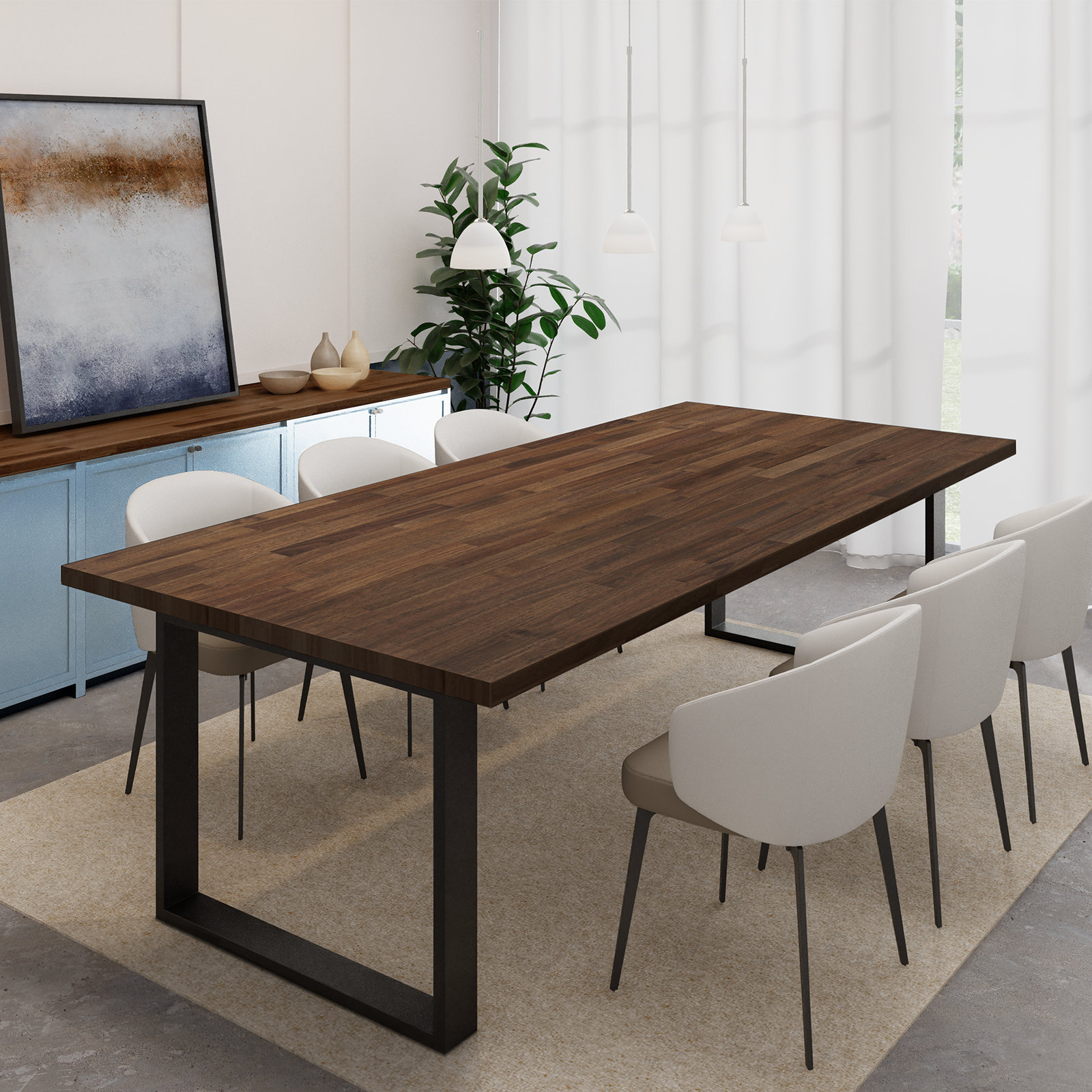 Trent Austin Design Gladys Solid Acacia Wood Tabletop, Durable and ...